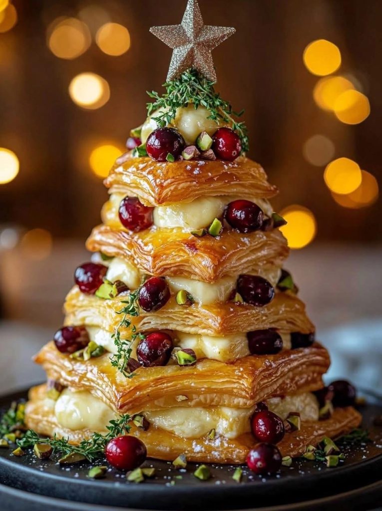 Brie & Cranberry Puff Pastry Tree – Just Cook
