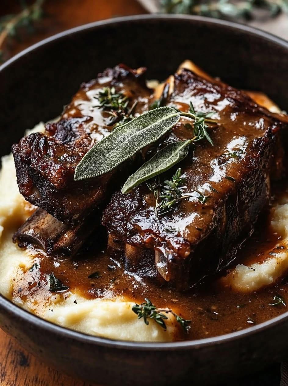 Caramelized Short Ribs in Lush Herb Cream – Just Cook