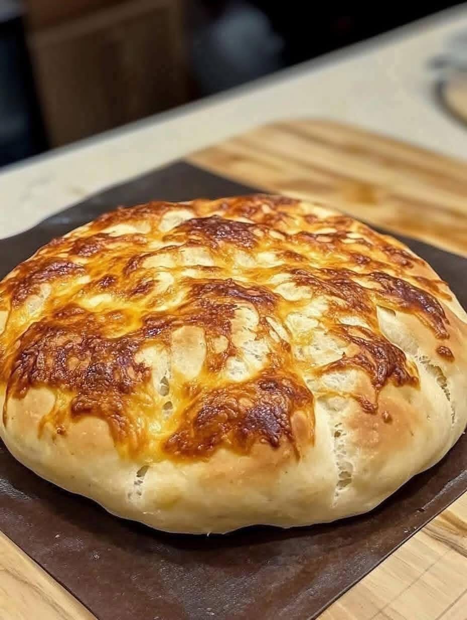 No-Knead Cheesy Bread – Just Cook