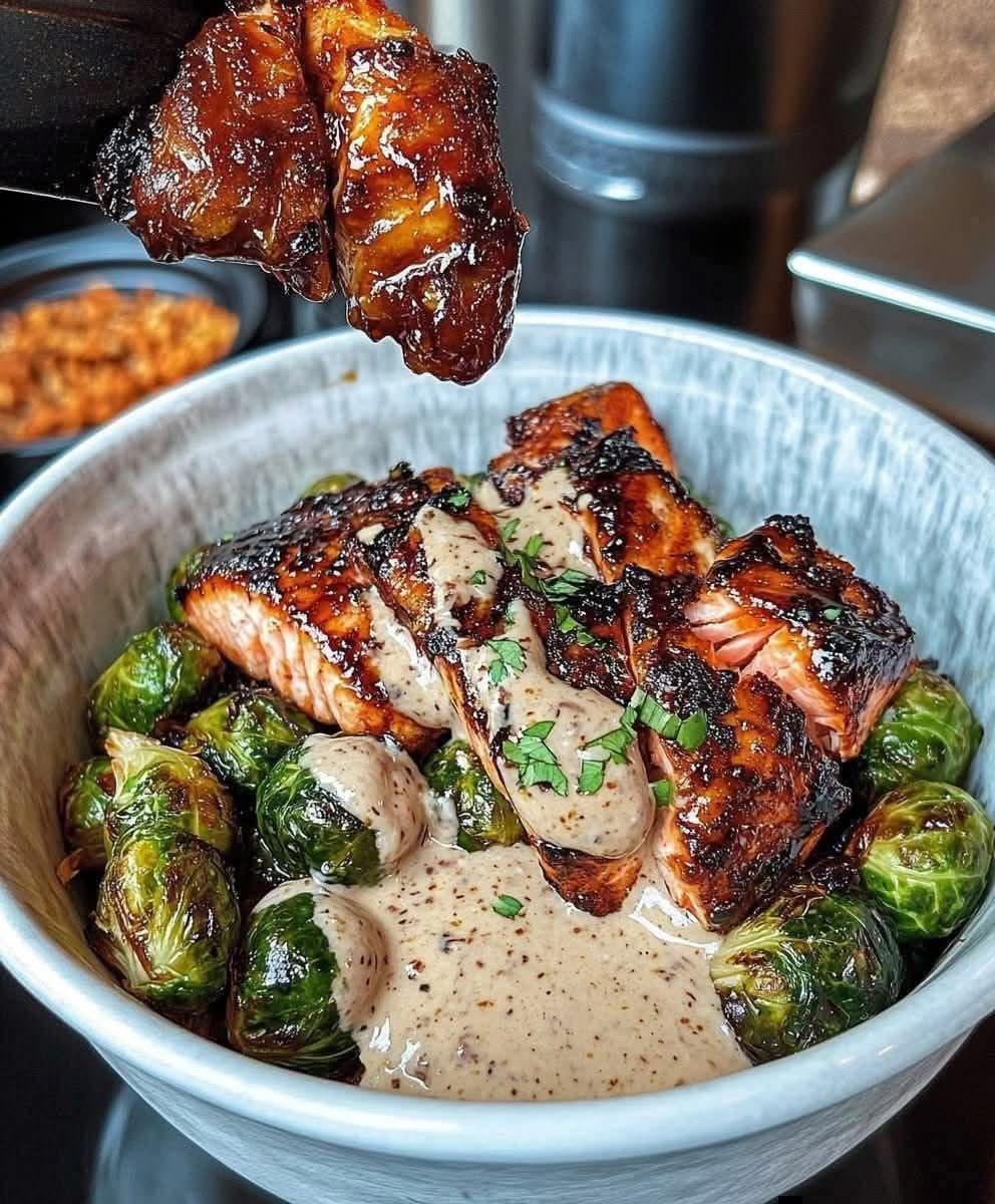 Teriyaki Salmon Bowls with Crispy Brussels Sprouts – Just Cook
